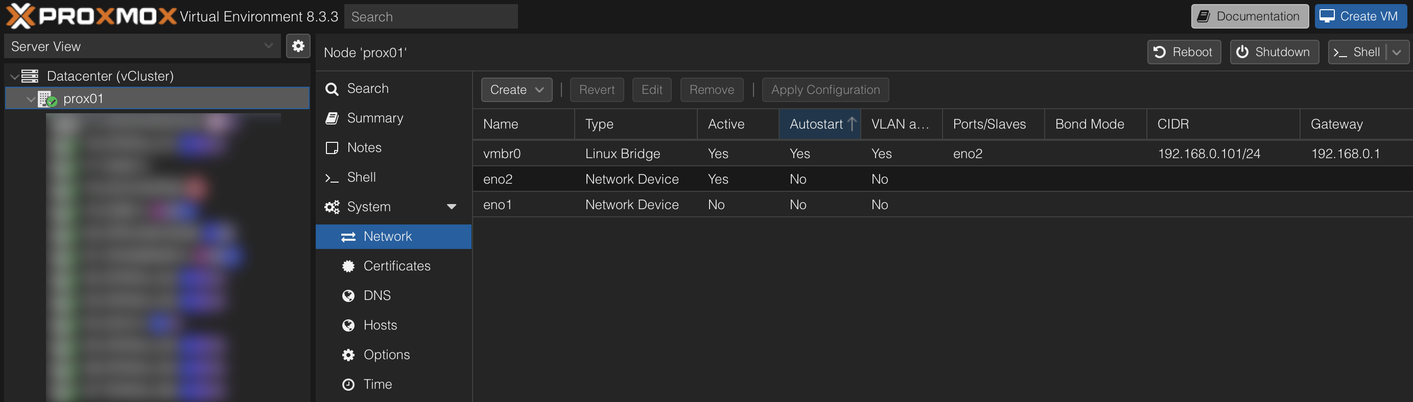 Configuring LACP in Proxmox