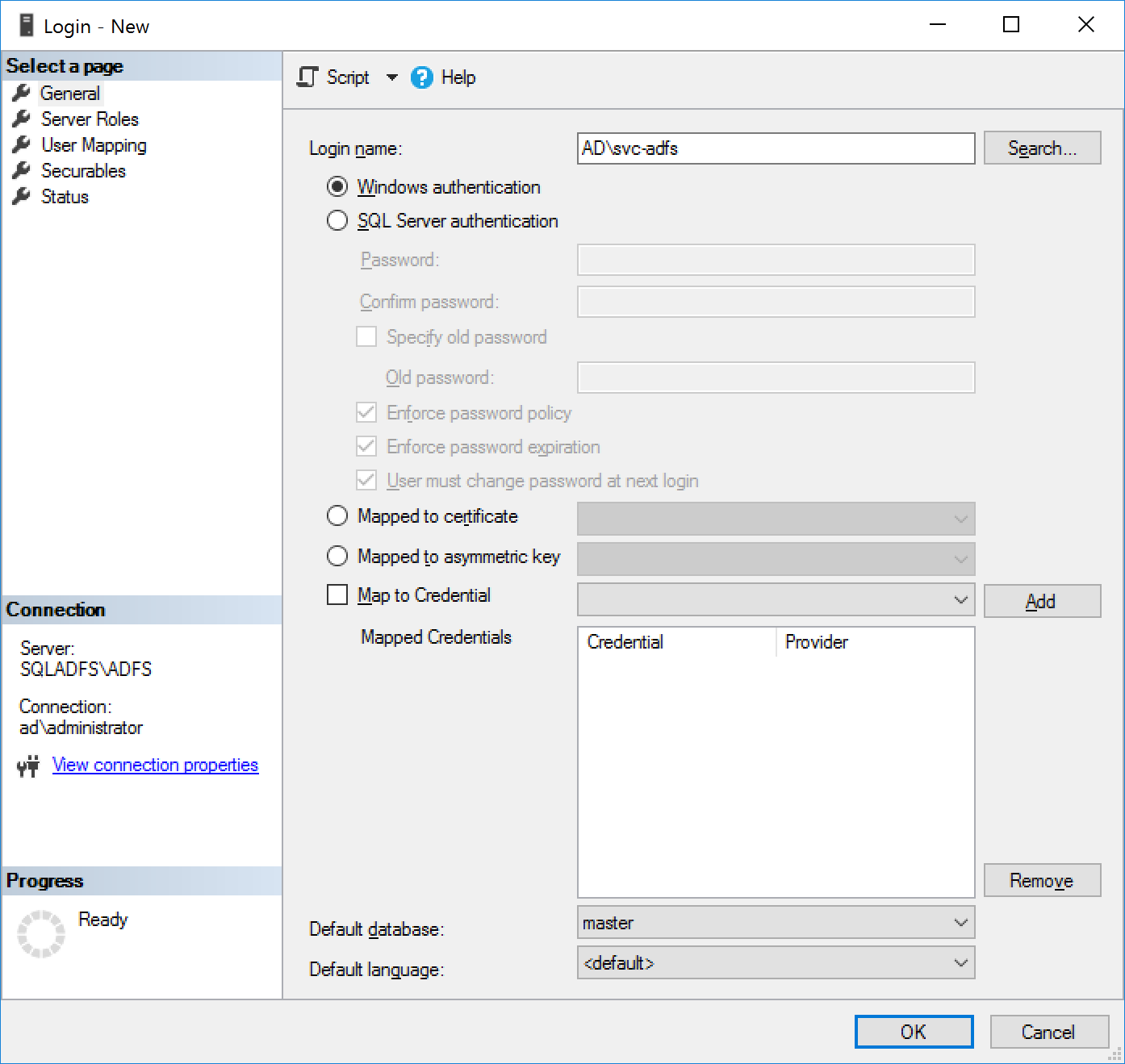 Migrate Adfs Configuration Database From Wid To Ms Sql