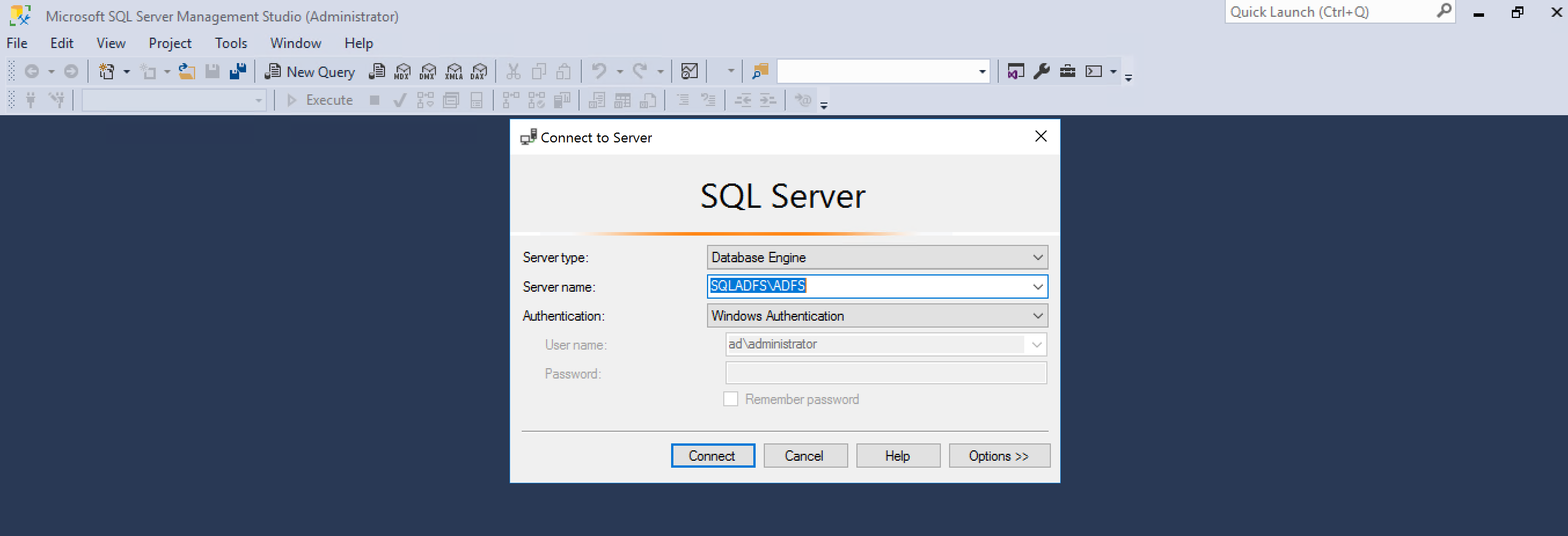 Migrate ADFS configuration Database from WID to MS-SQL